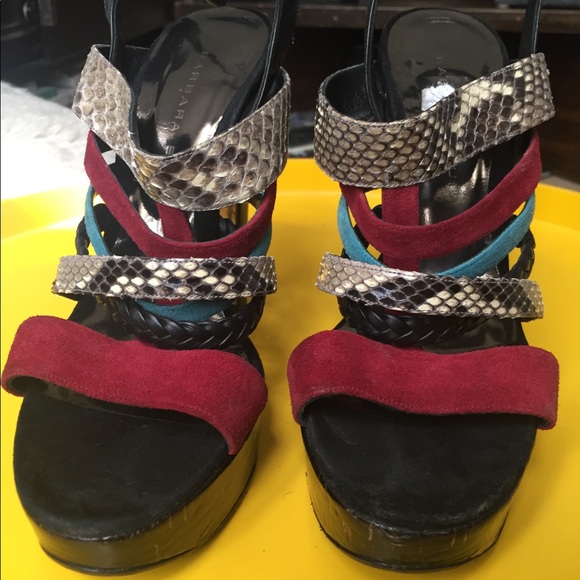 Barbara Bui | Shoes | Barbara Bui Suede Snakeskinleather Platform ...